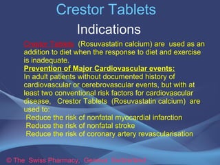 Crestor Tablets to treat high cholesterol and related conditions | PPT