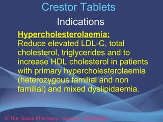 Crestor Tablets to treat high cholesterol and related conditions | ODP