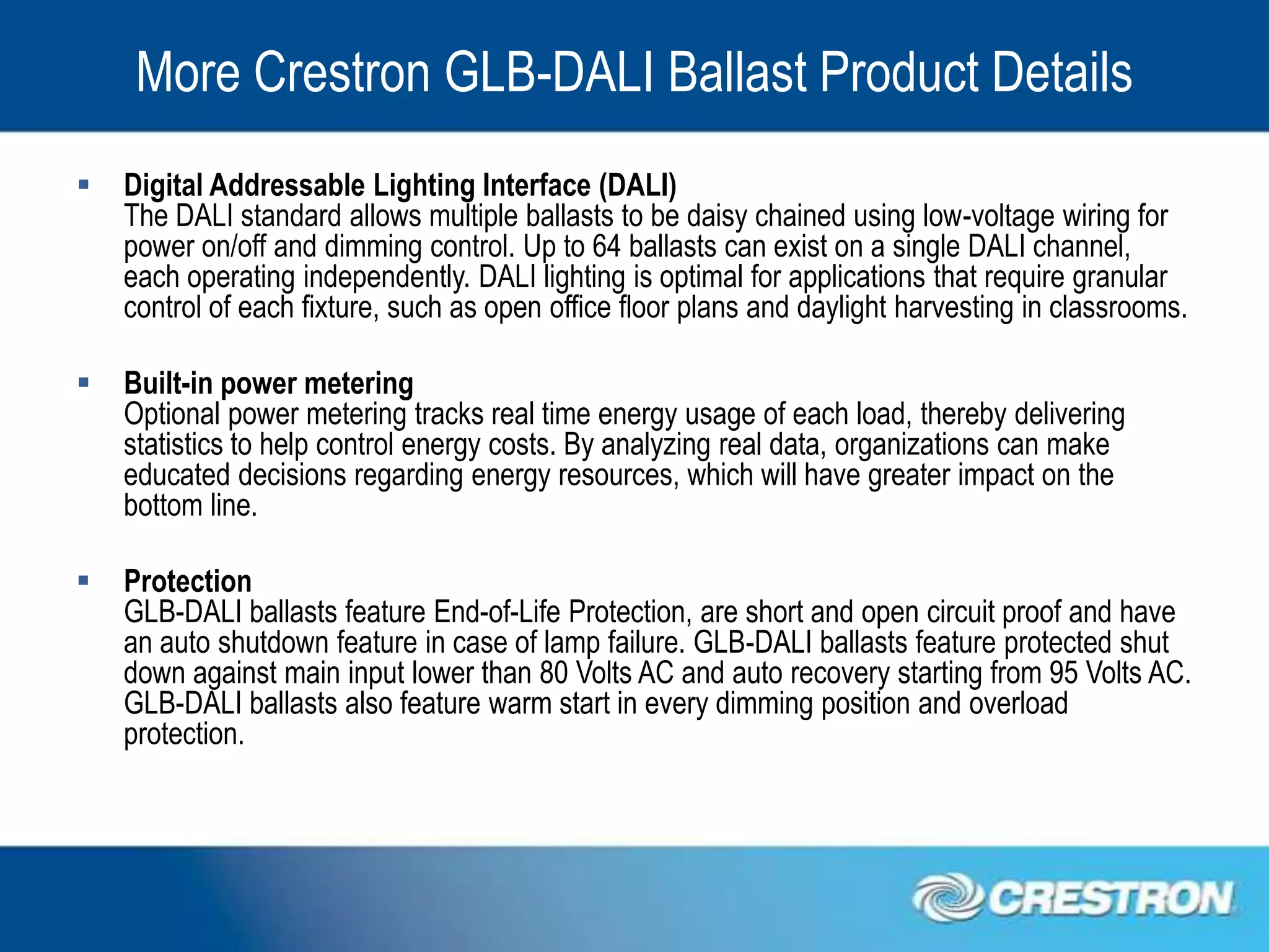 The Crestron DALI Ballast Solution | PPTX