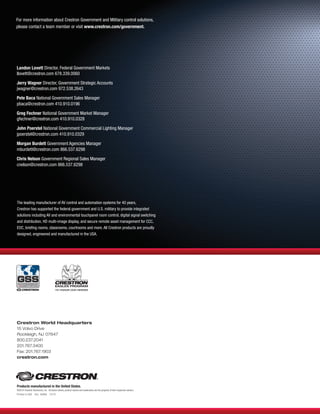 Crestron Government | PDF