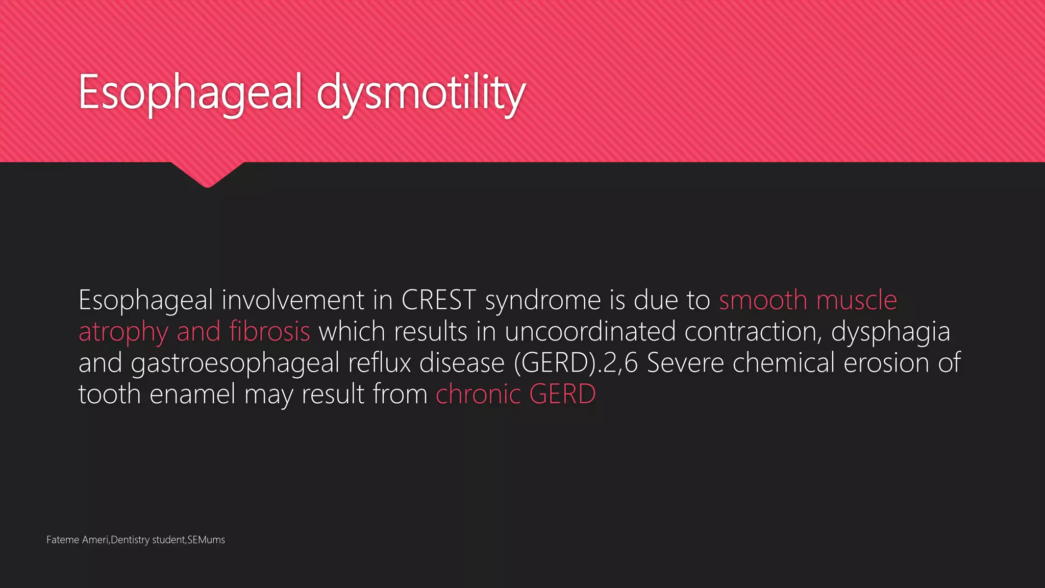 Crest syndrome | PPTX