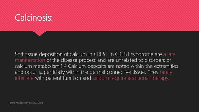 Crest syndrome | PPTX