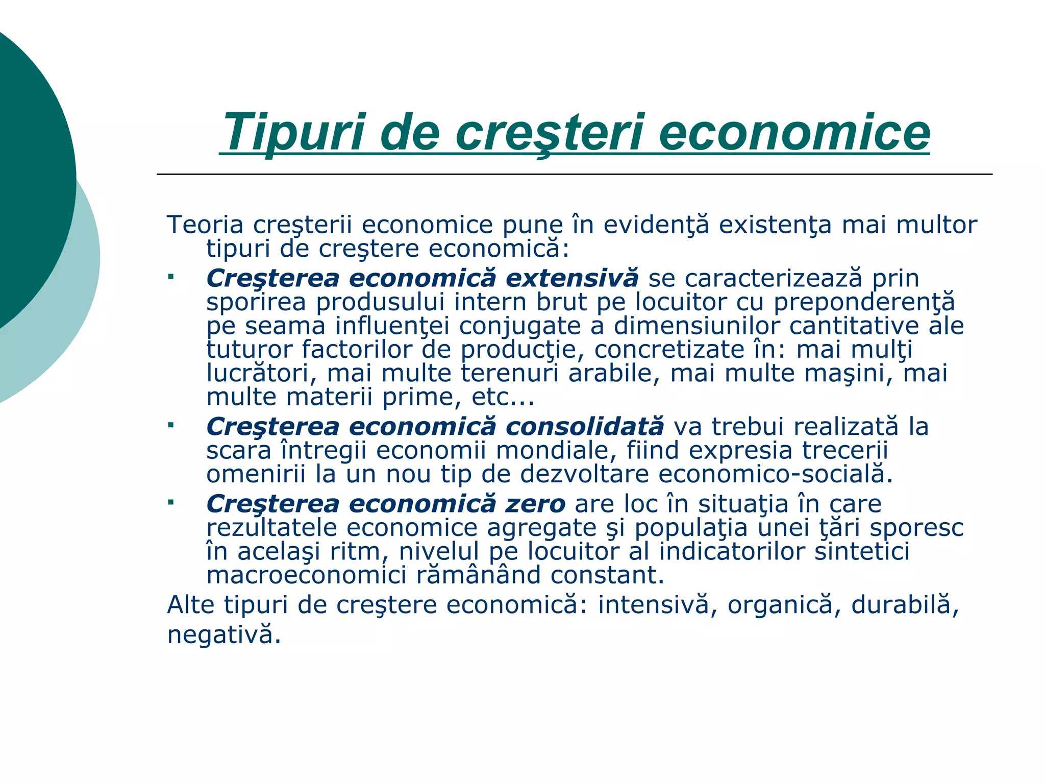 CreşTerea şI Dezvoltarea Economică | PPT