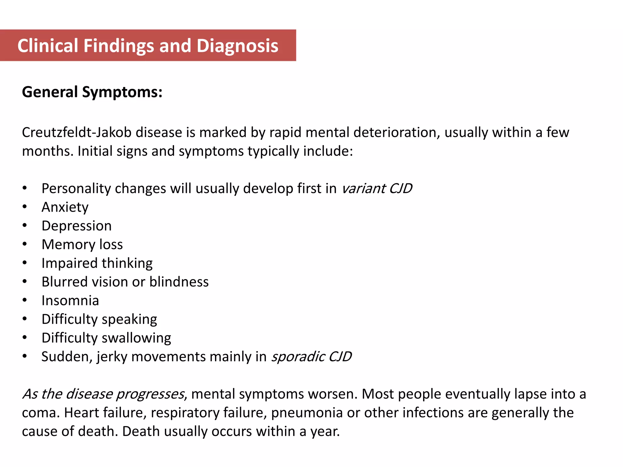 Creutzfeldt jakob disease (cjd) | PDF