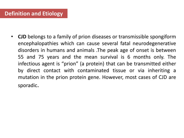 Creutzfeldt jakob disease (cjd) | PDF | Brain and Nervous System ...