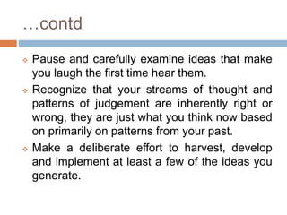 methods and tools for directed creativity | PPTX