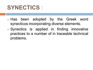 methods and tools for directed creativity | PPTX