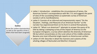 Creveceour – letters from an american farmer | PPTX