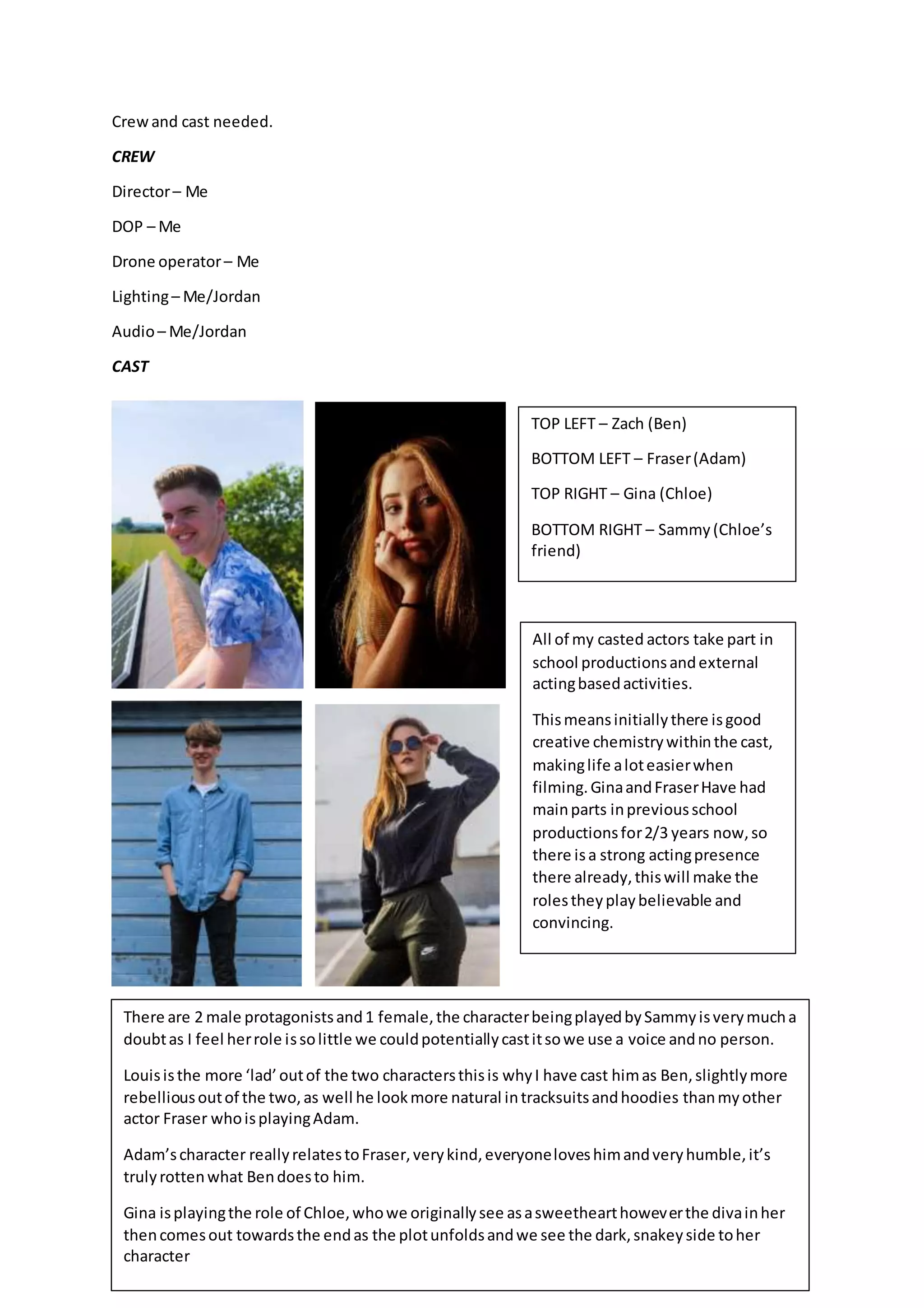 CREW AND CAST REDO | PDF