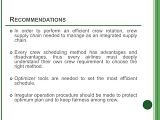 Crew scheduling | PPTX