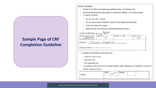 CRF / e-CRF Completion Guidline (CCG).pptx | Technology & Computing