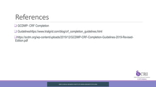CRF / e-CRF Completion Guidline (CCG).pptx