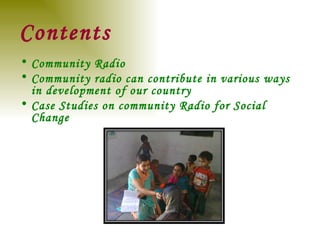 COMMUNITY RADIO FOR SOCIAL CHANGE | PPT