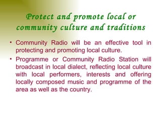 COMMUNITY RADIO FOR SOCIAL CHANGE | PPT