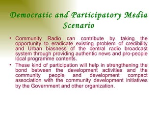 COMMUNITY RADIO FOR SOCIAL CHANGE | PPT