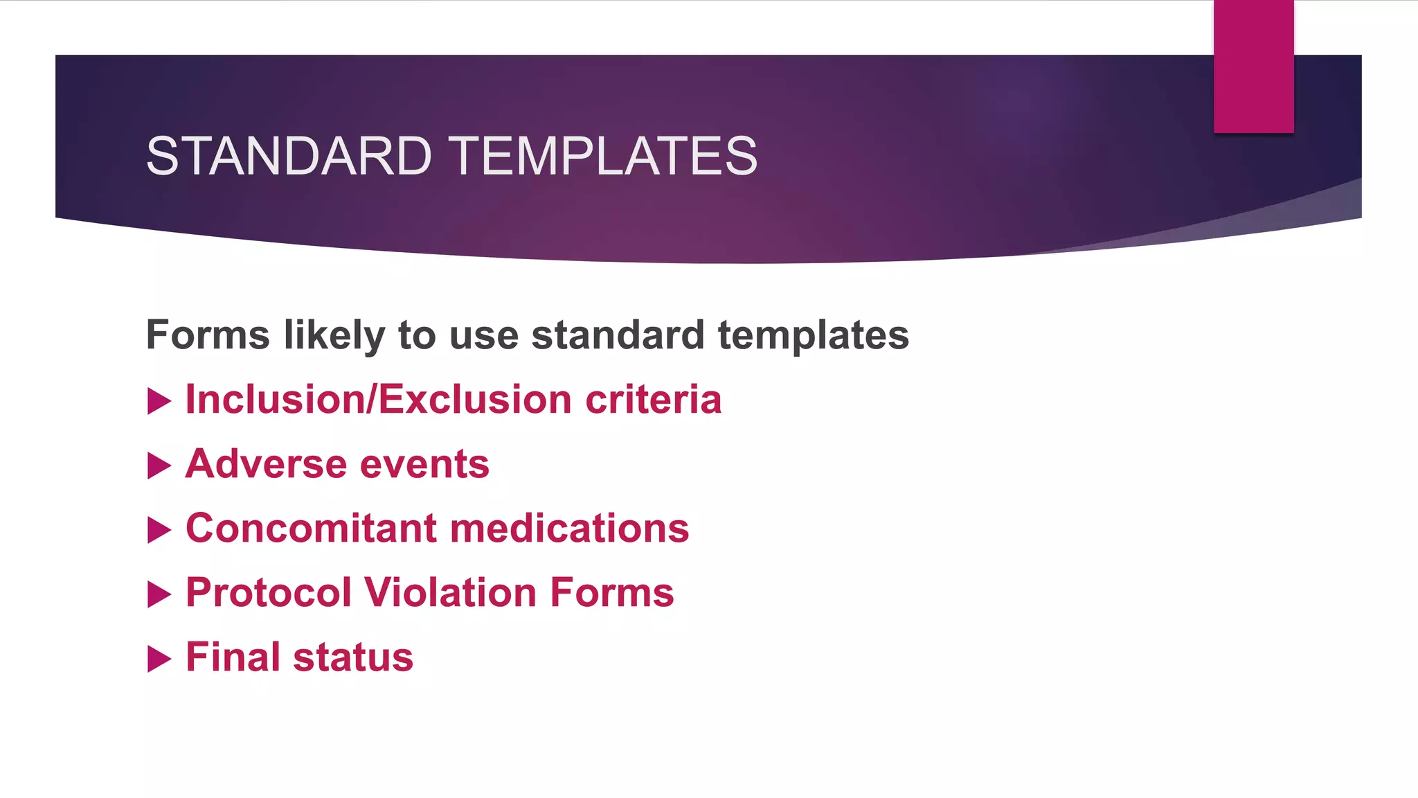 Case Report Form (CRF) | PPTX