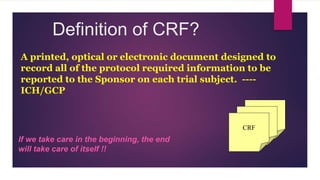 Case Report Form (CRF) | PPTX