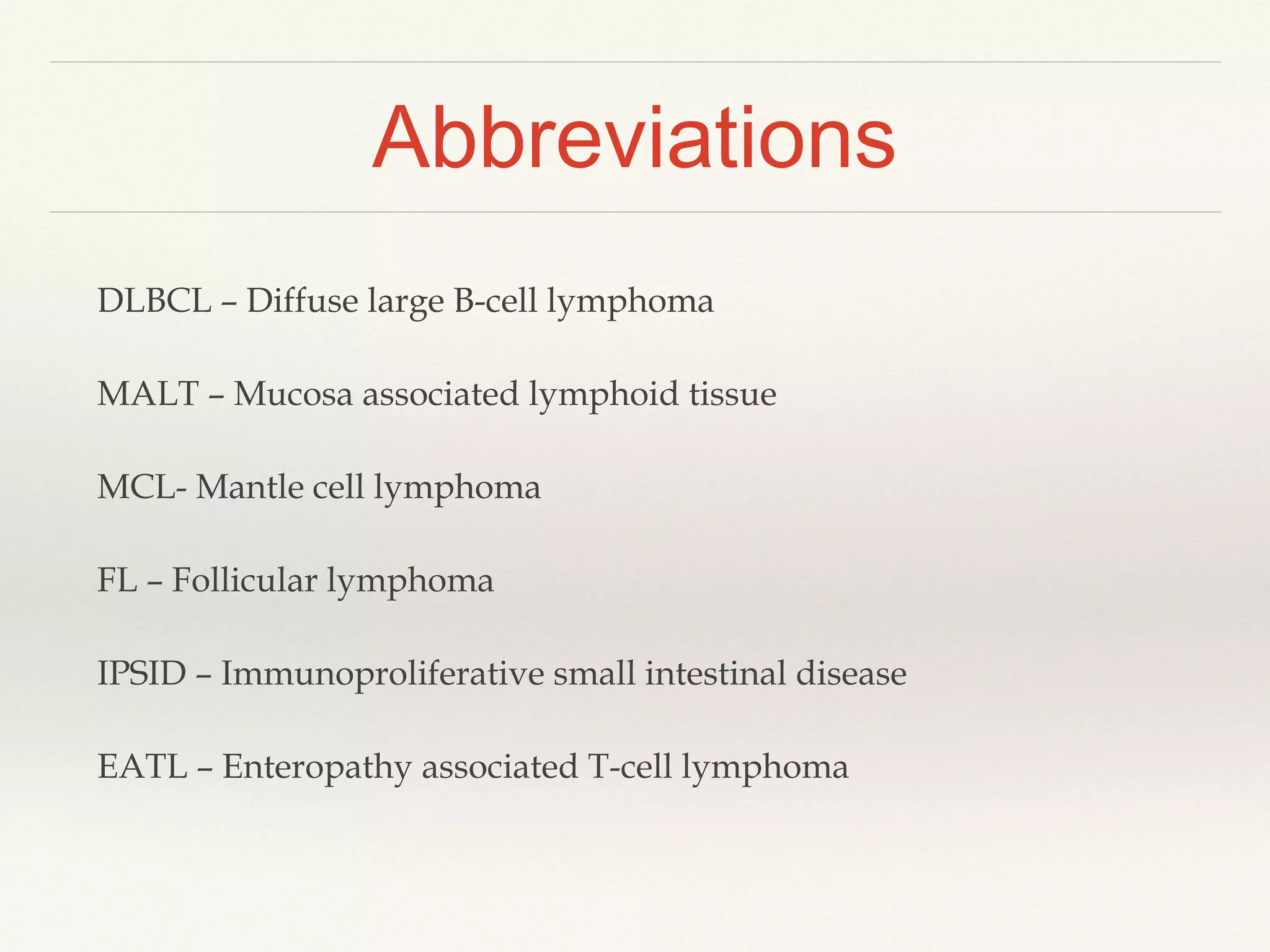GI Lymphoma | PPT