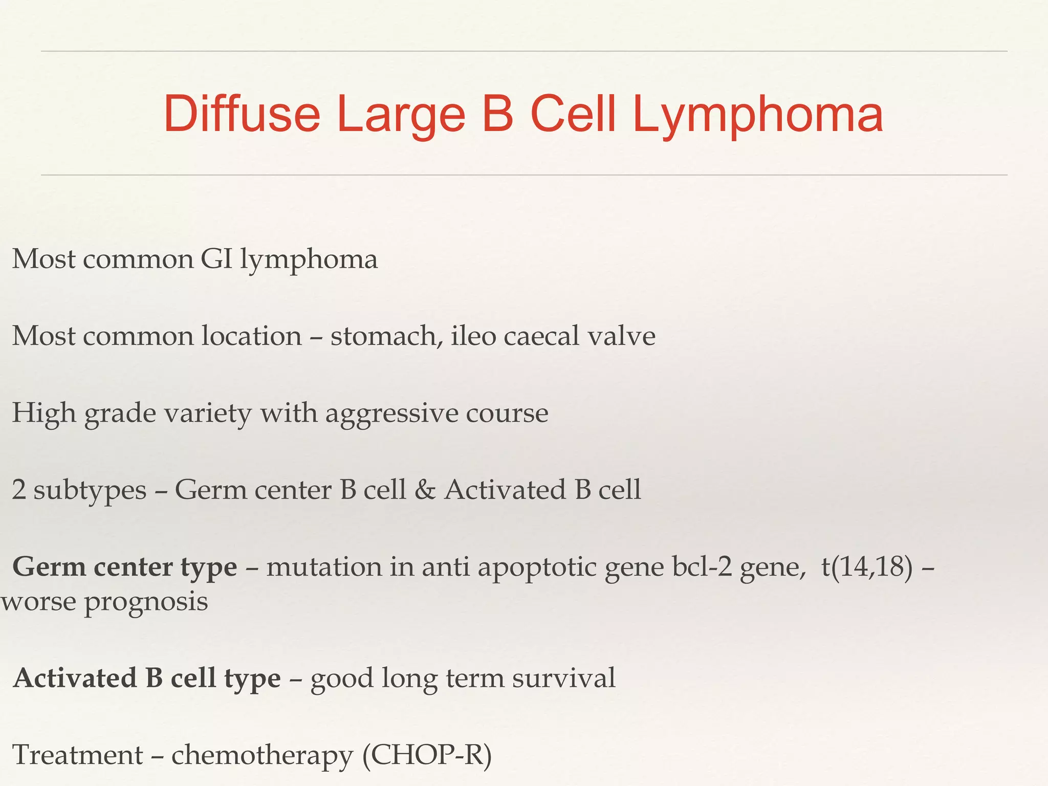 GI Lymphoma | PPT