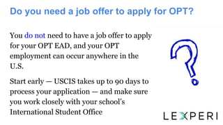 What you should know about OPT | PPT