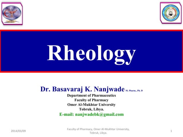 Rheology | PPT | Chemistry | Science
