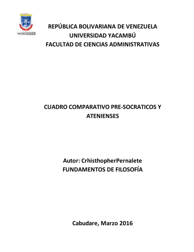 CUADRO COMPARATIVO FILOSOFOS PRESOCRÁTICOS Y ATENIENSES | PDF CUADRO COMPARATIVO FILOSOFOS PRESOCRÁTICOS Y ATENIENSES | PDF