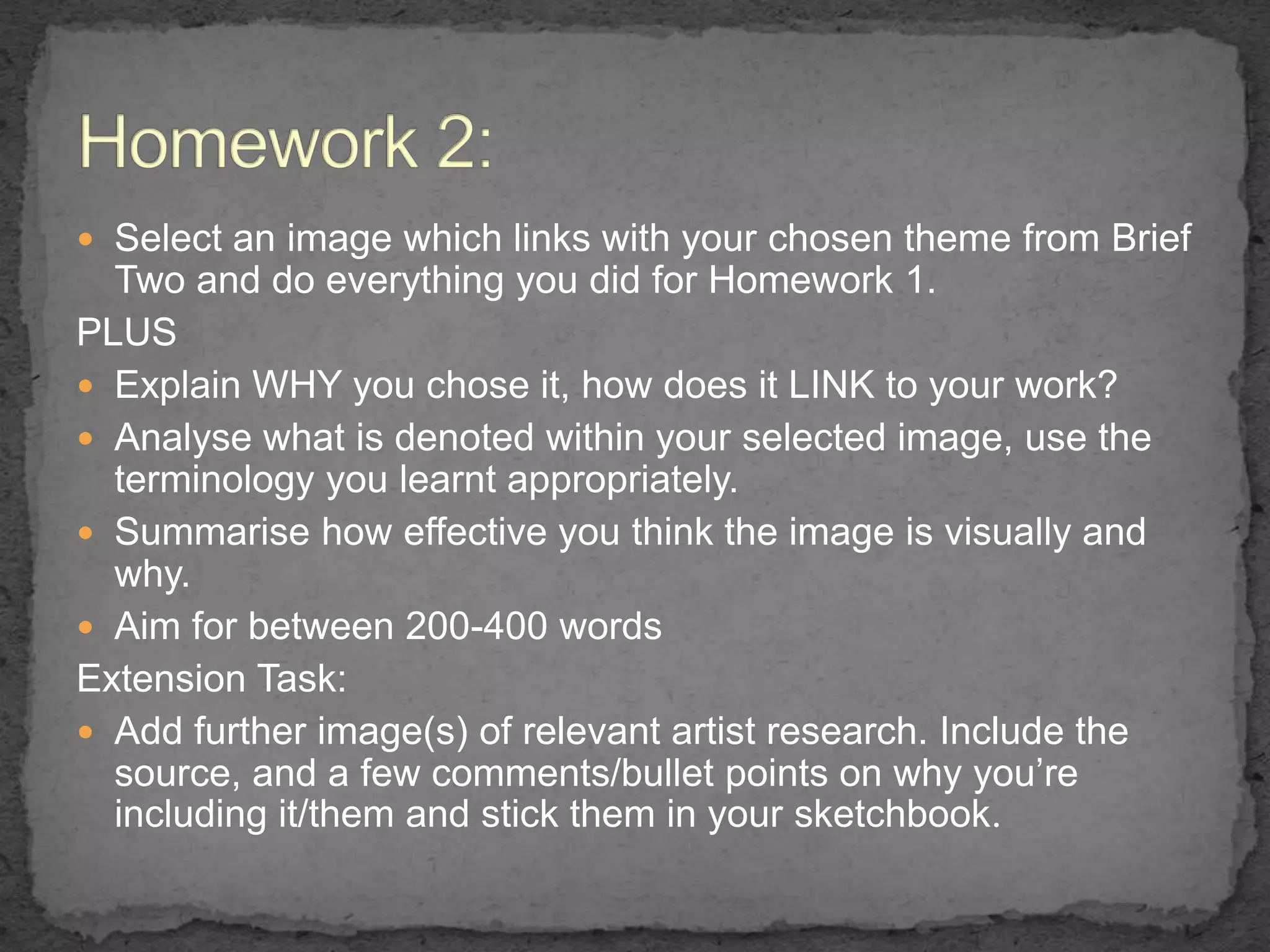 Photography: homework 2 denotative analysis | PPT