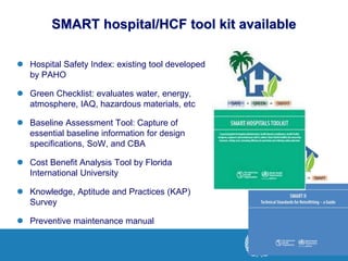 What does “climate-resilient health systems” and “GREEN and SMART ...