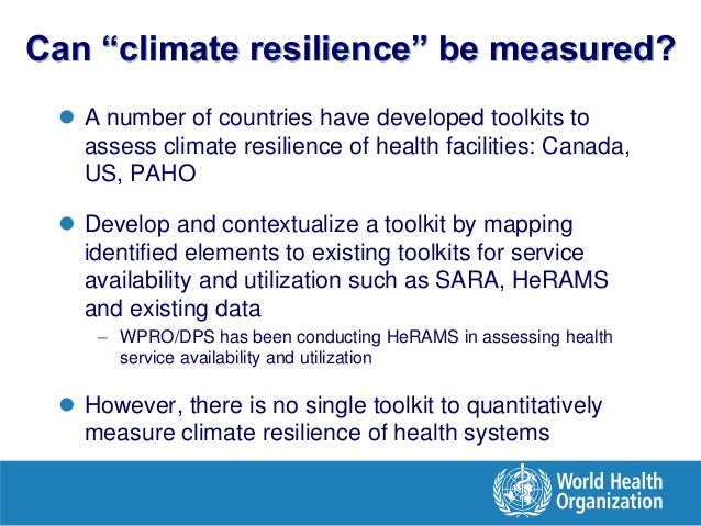 What Does “climate Resilient Health Systems” And “green And Smart Hea…