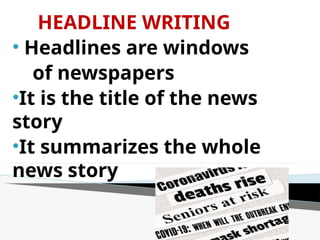 copy reading and headline writing in FIL | PPTX