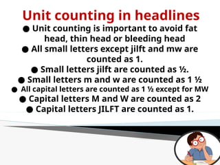 copy reading and headline writing in FIL | PPT