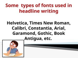 copy reading and headline writing in FIL | PPTX