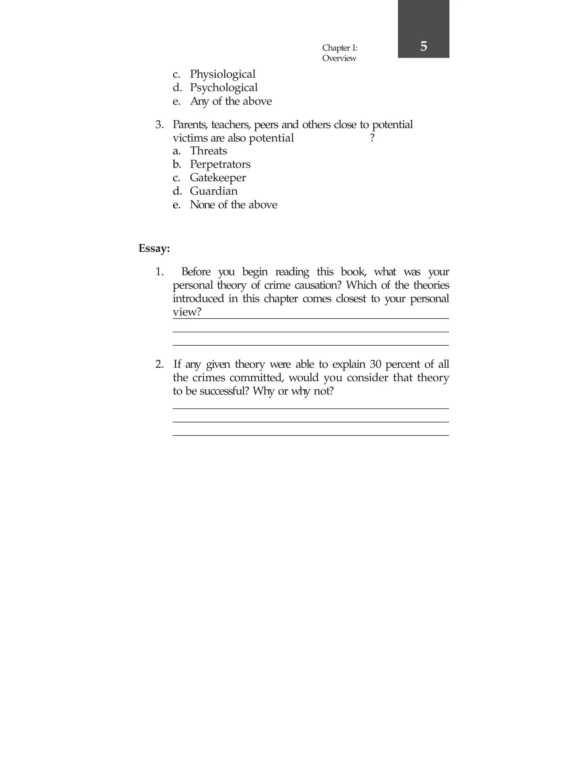Theories And Causes Of Crimes Theories Og Pptx 3843