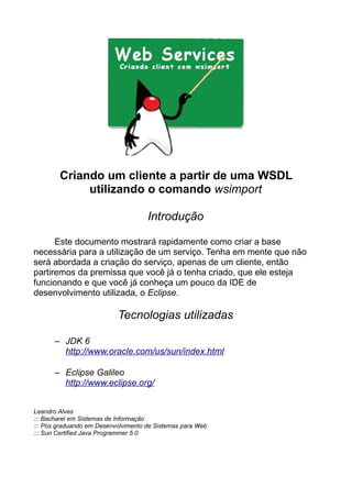 Criando cliente com wsimport | PDF