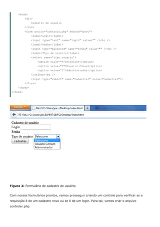 Criando controle de acesso com php e my sql | PDF