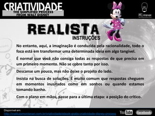 Criatividade Walt Disney - Processo Criativo | PDF