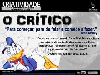 Criatividade Walt Disney - Processo Criativo | PDF