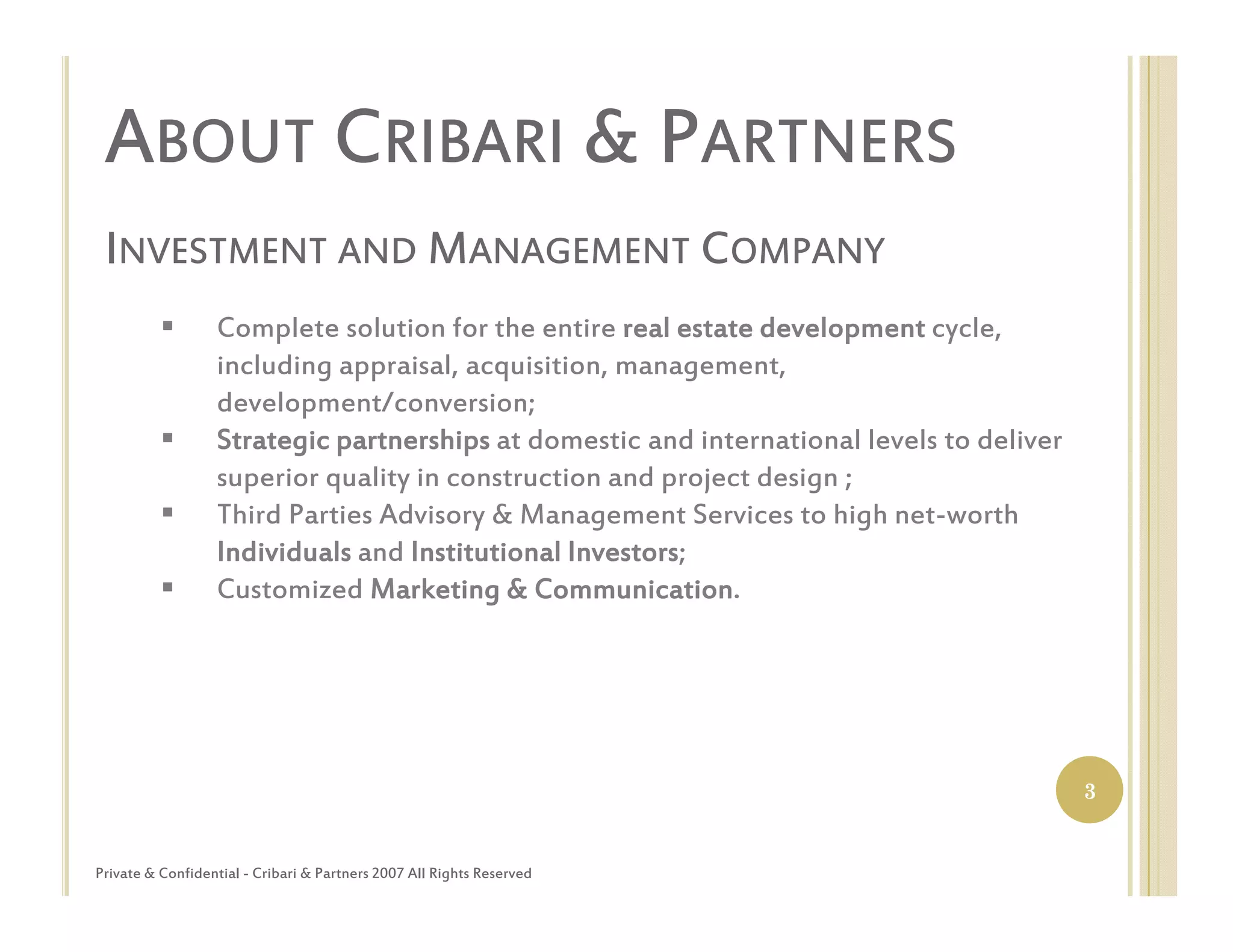 Cribari&Partners Presentation | PDF