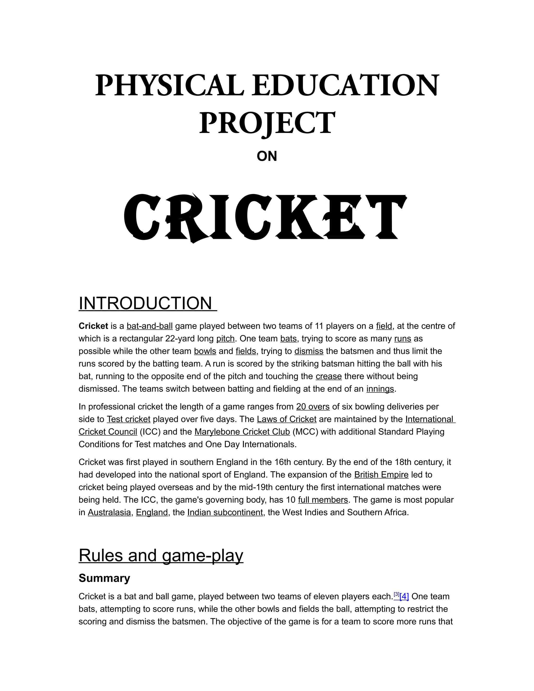 CRICKET | RTF