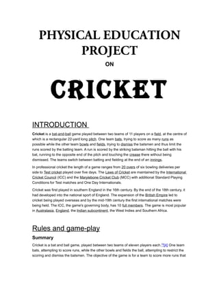 CRICKET | PDF