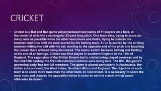 Cricket | PPTX
