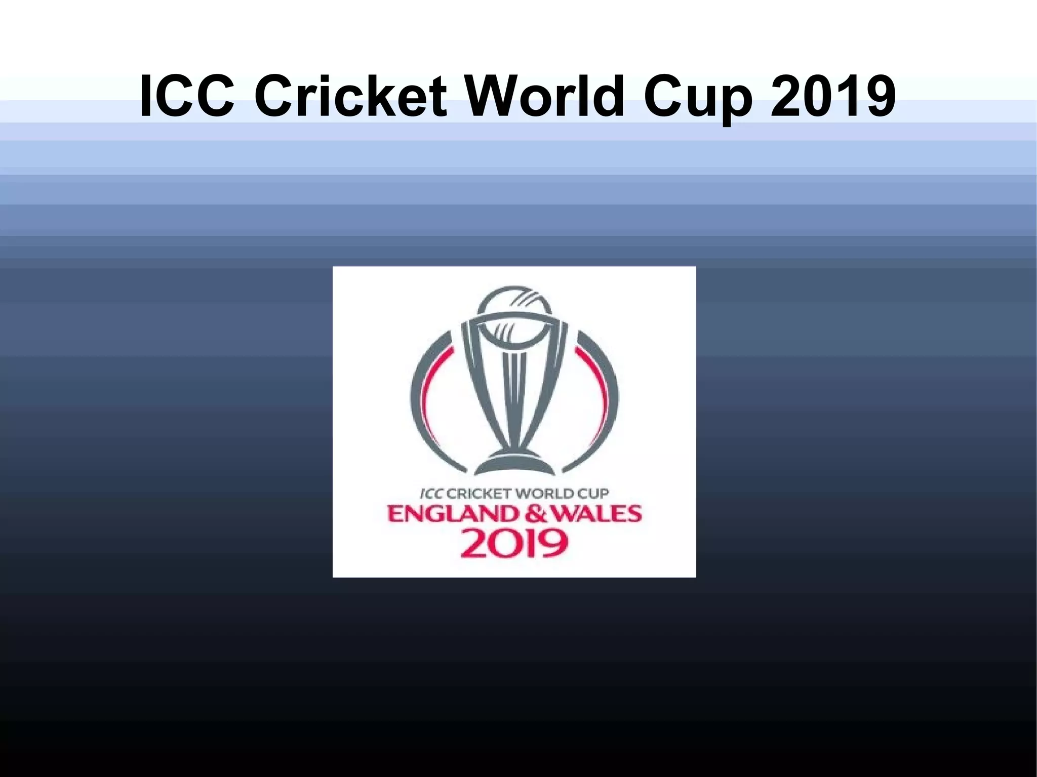 ICC Cricket World Cup 2019 England & Wales | ODP