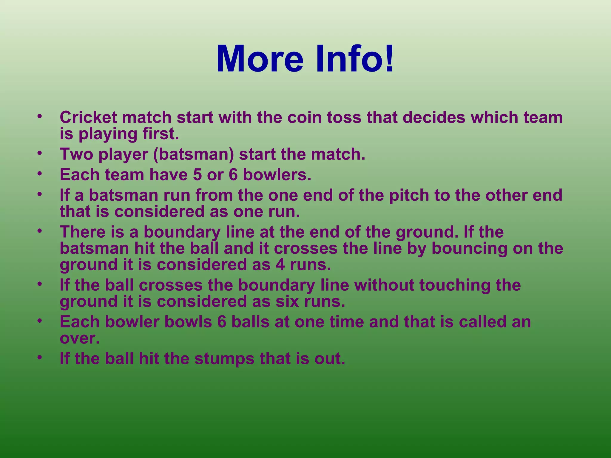 Cricket | PPT