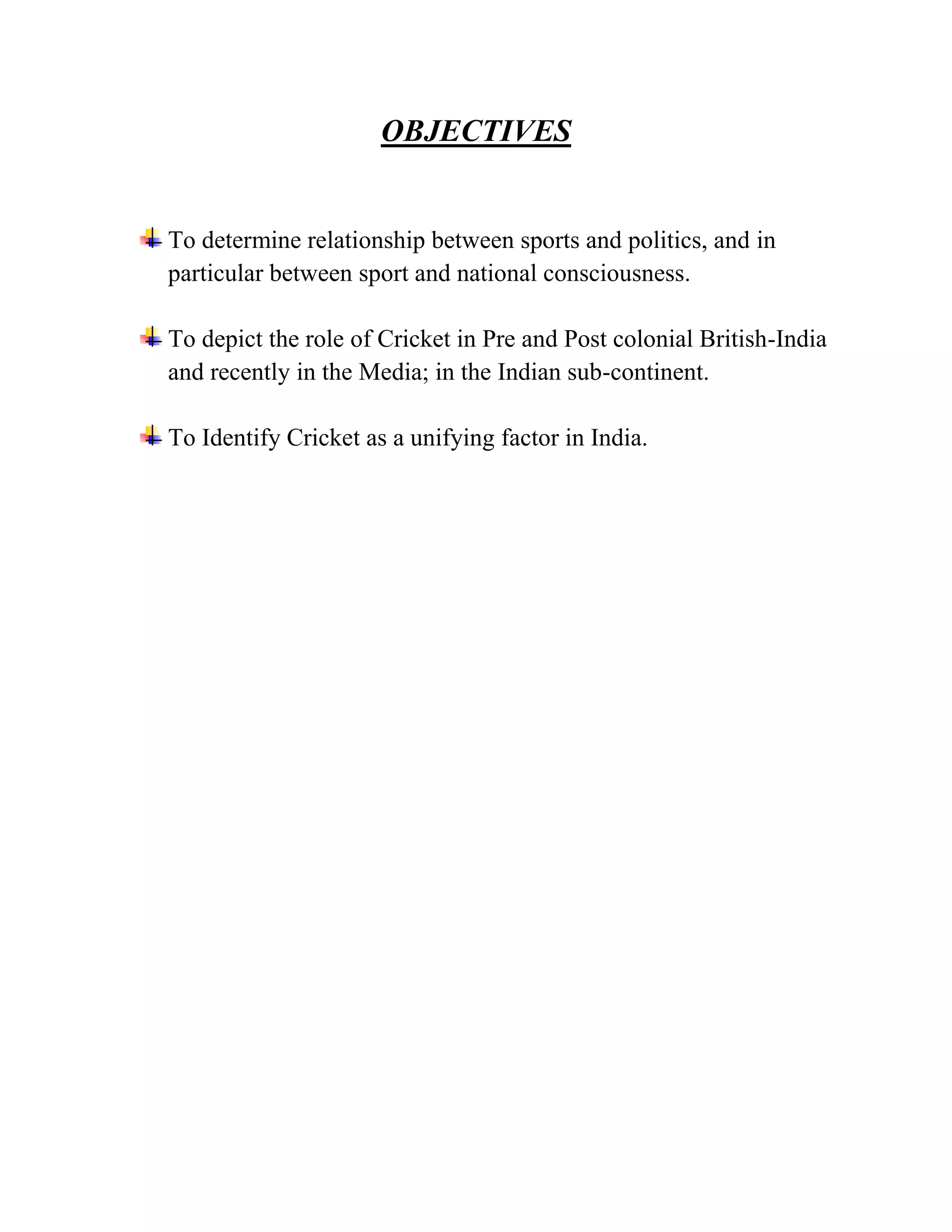 Research Paper: Cricket and Indian National Consciousness | DOCX