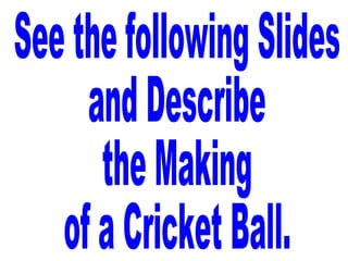 Cricket Ball | PPT | Cricket | Sports