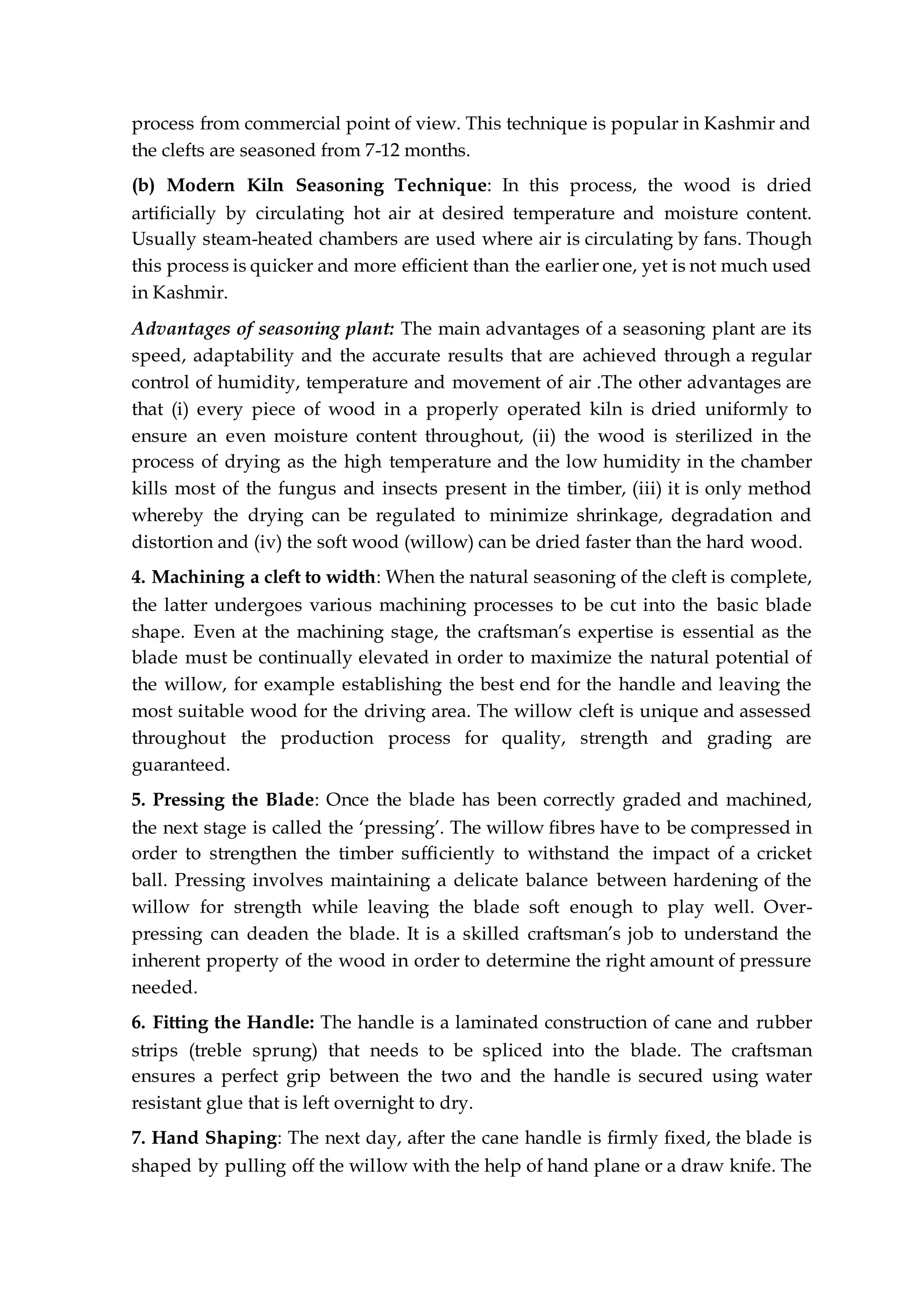 Cricket bat industry | DOCX