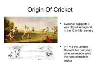 Cricket birth presentaion basics | PPT