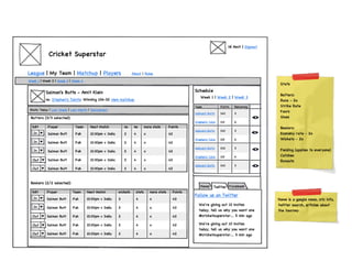 Cricket faceoff matchup mocks | PDF
