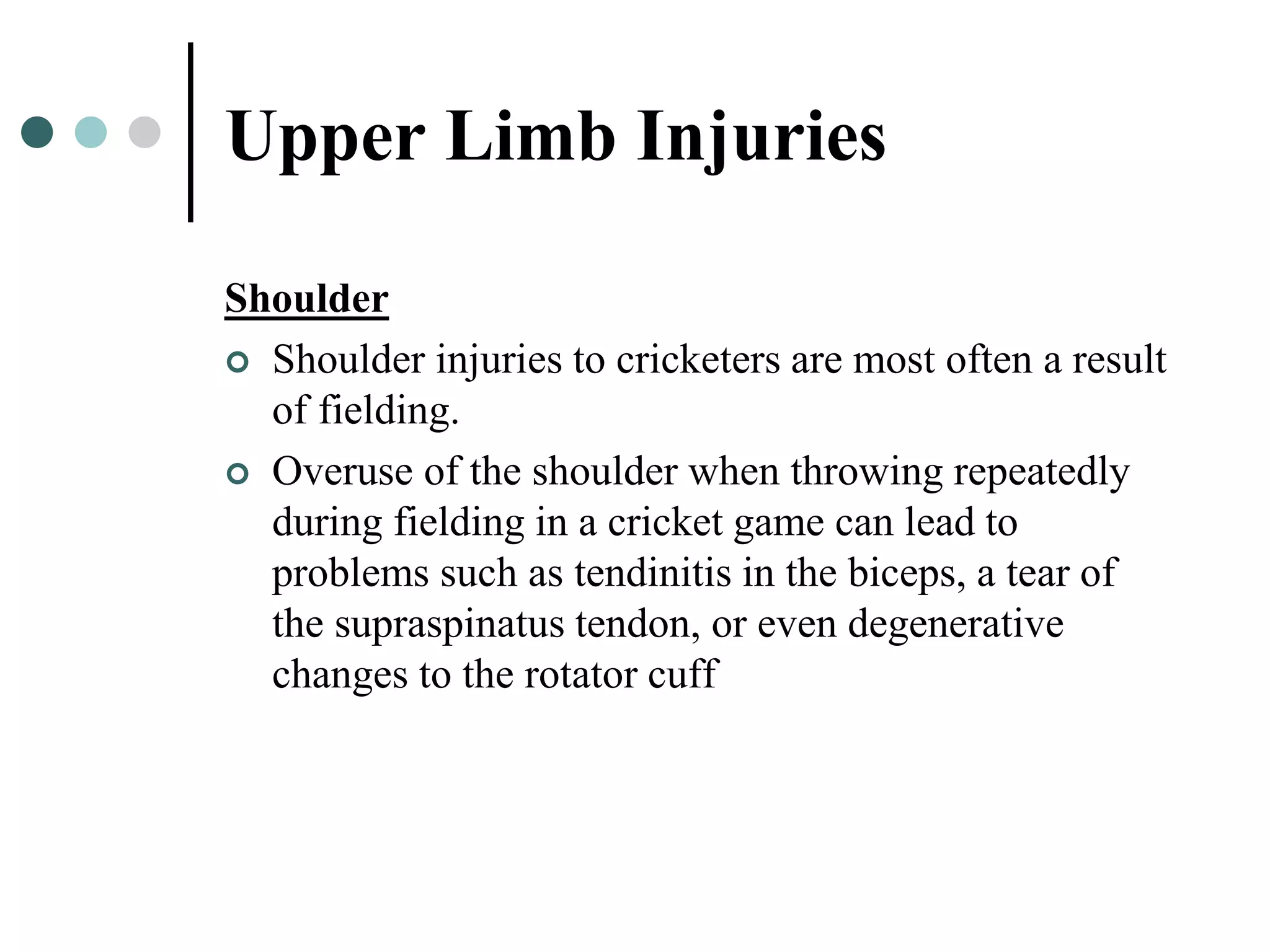 Cricket injuries | PPTX