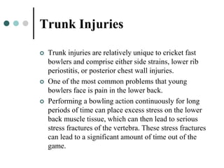 Cricket injuries | PPTX